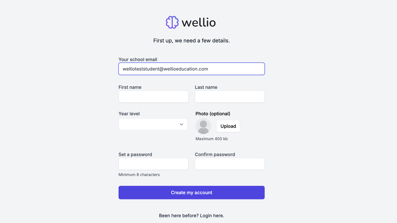 How to set students up on Wellio