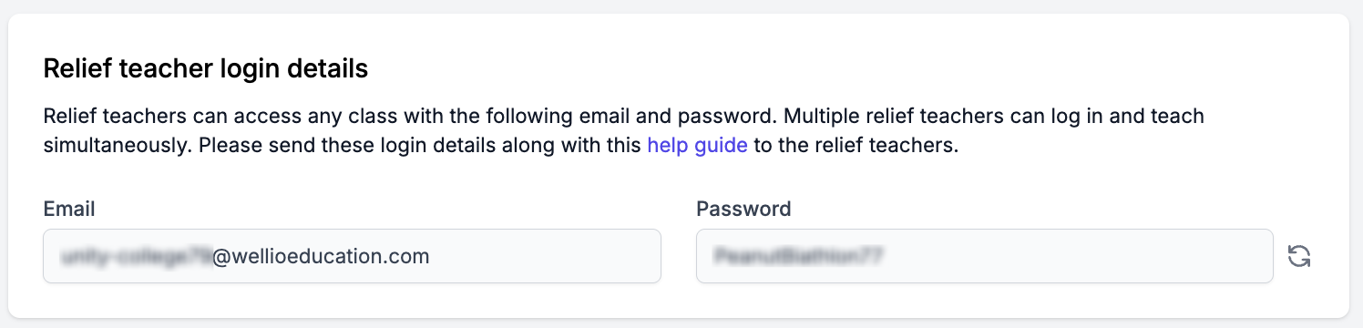 Sharing Wellio Access with Relief Teachers
