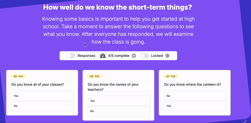 Interactive components of Wellio lessons